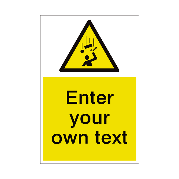 Falling Objects Custom Hazard Sign | Safety-Label.co.uk