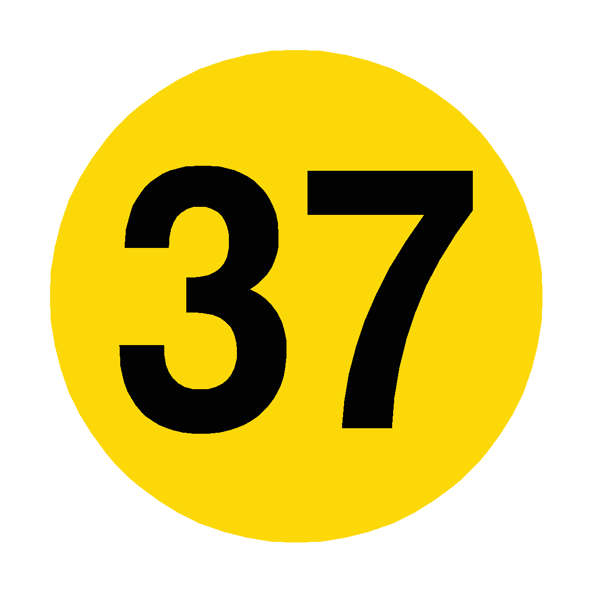 Number 37 Floor Marker | Safety-Label.co.uk
