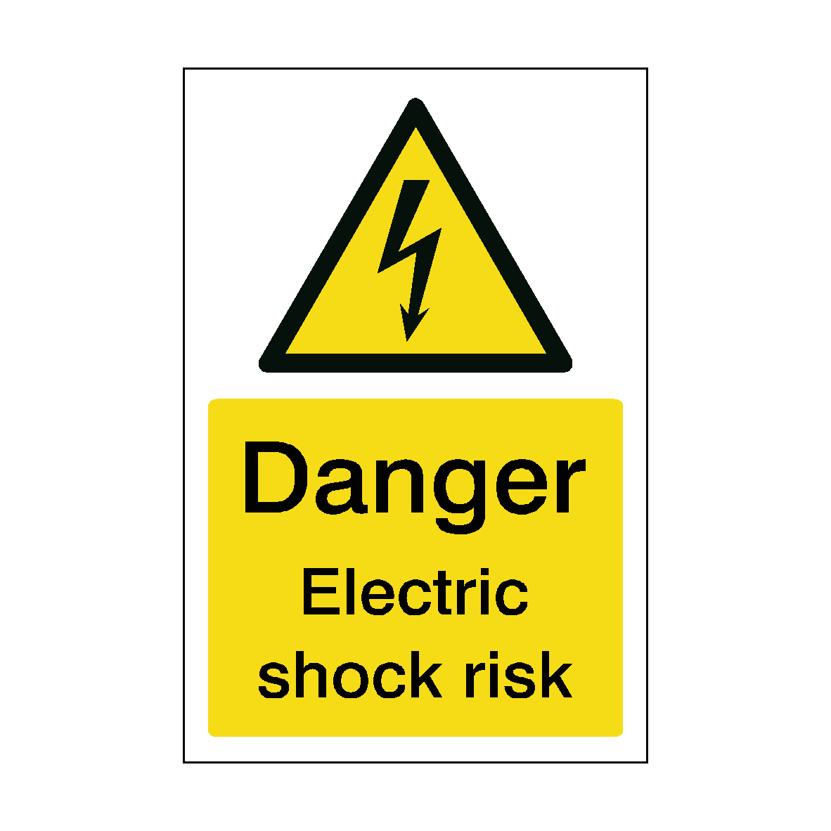 Electric Shock Risk Sticker | Safety-Label.co.uk