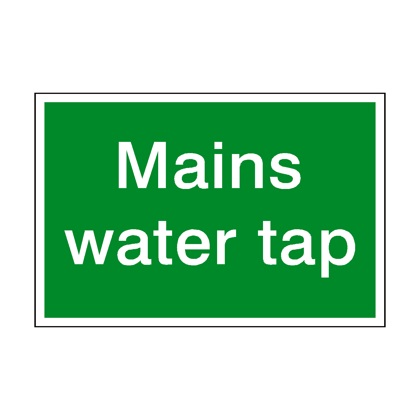 Mains Water Tap Sticker | Safety-Label.co.uk
