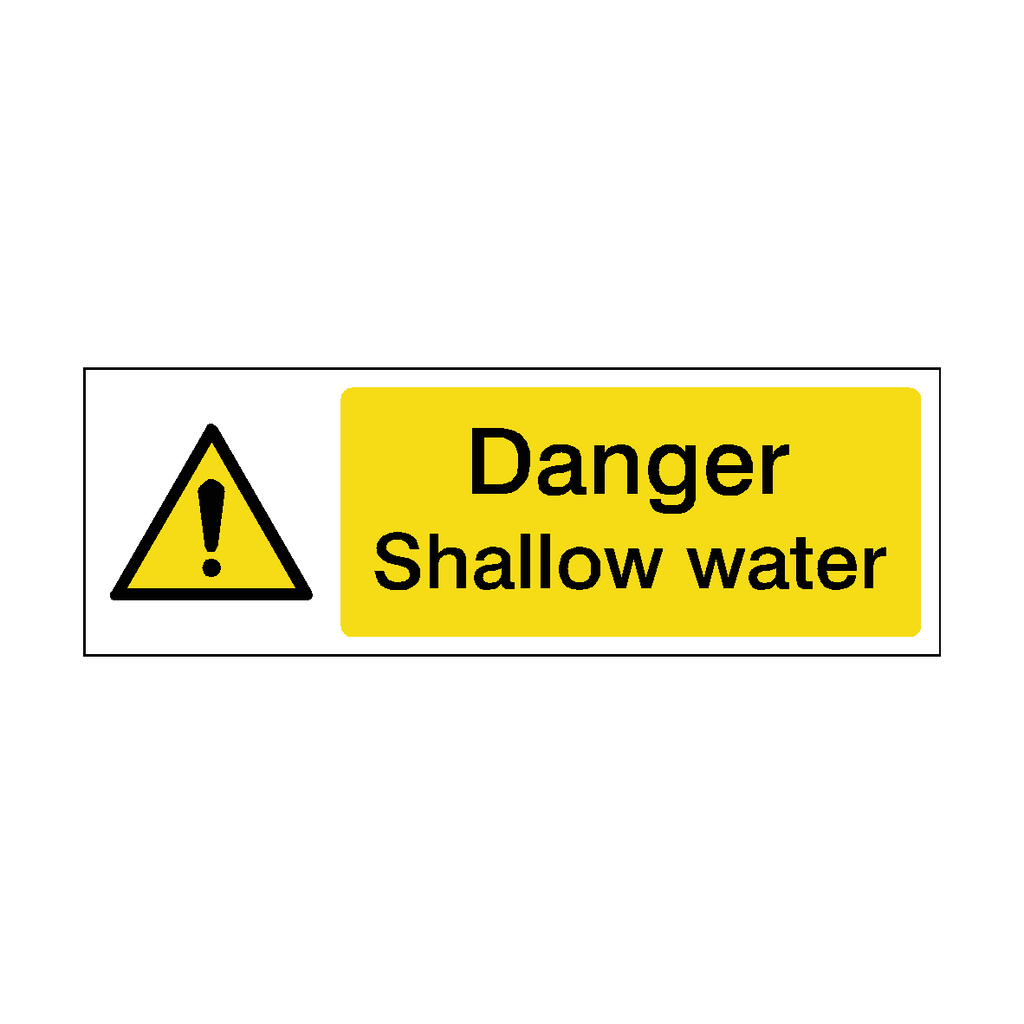 Shallow Water Label | Safety-Label.co.uk