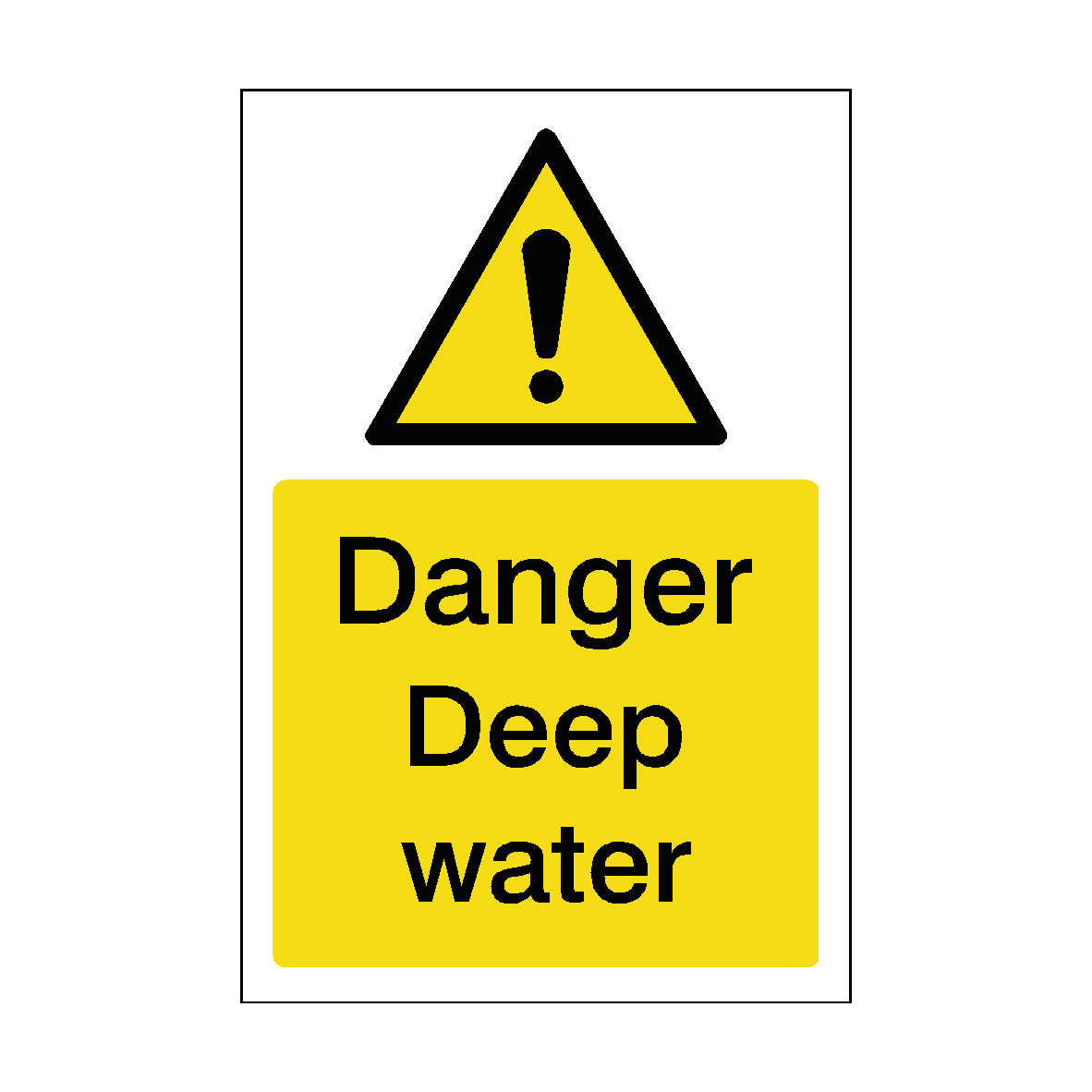 Deep Water Sticker | Safety-Label.co.uk