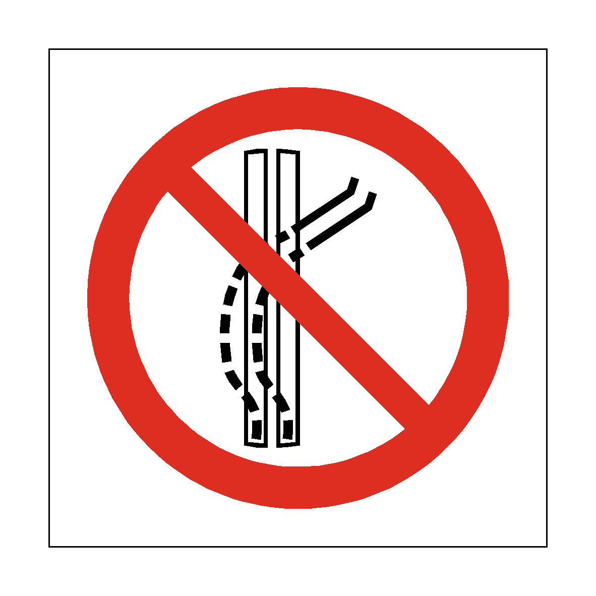 Do Not Leave Tow-Track Symbol Label | Safety-Label.co.uk