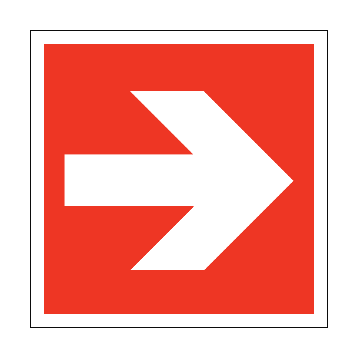 Arrow Safety Sign Right | Safety-Label.co.uk