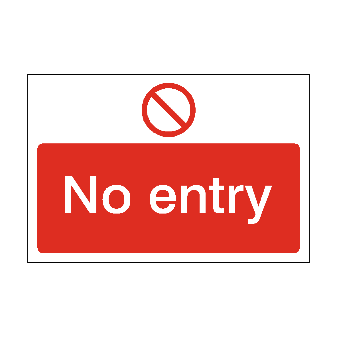 No Entry Construction Site Sign | Safety-Label.co.uk
