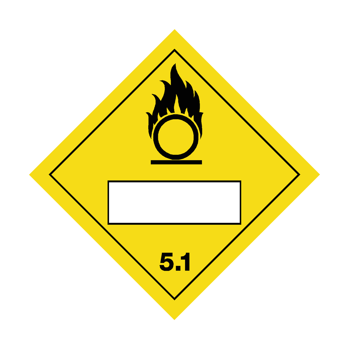 Oxidiser Text Box Sticker | Safety-Label.co.uk