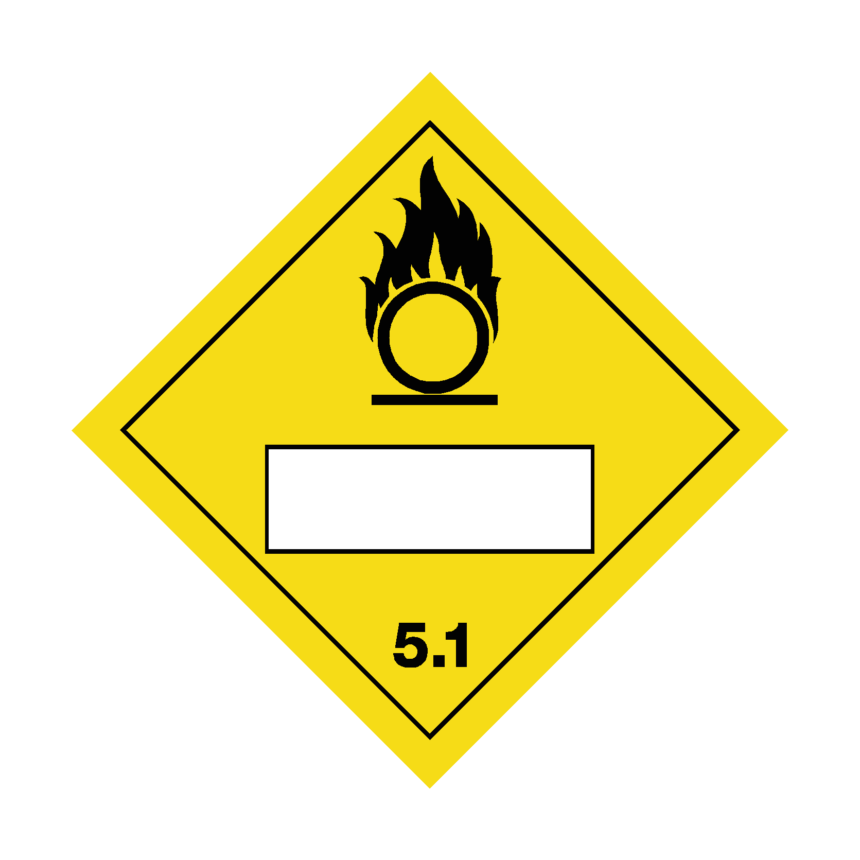 Oxidiser Text Box Sticker | Safety-Label.co.uk