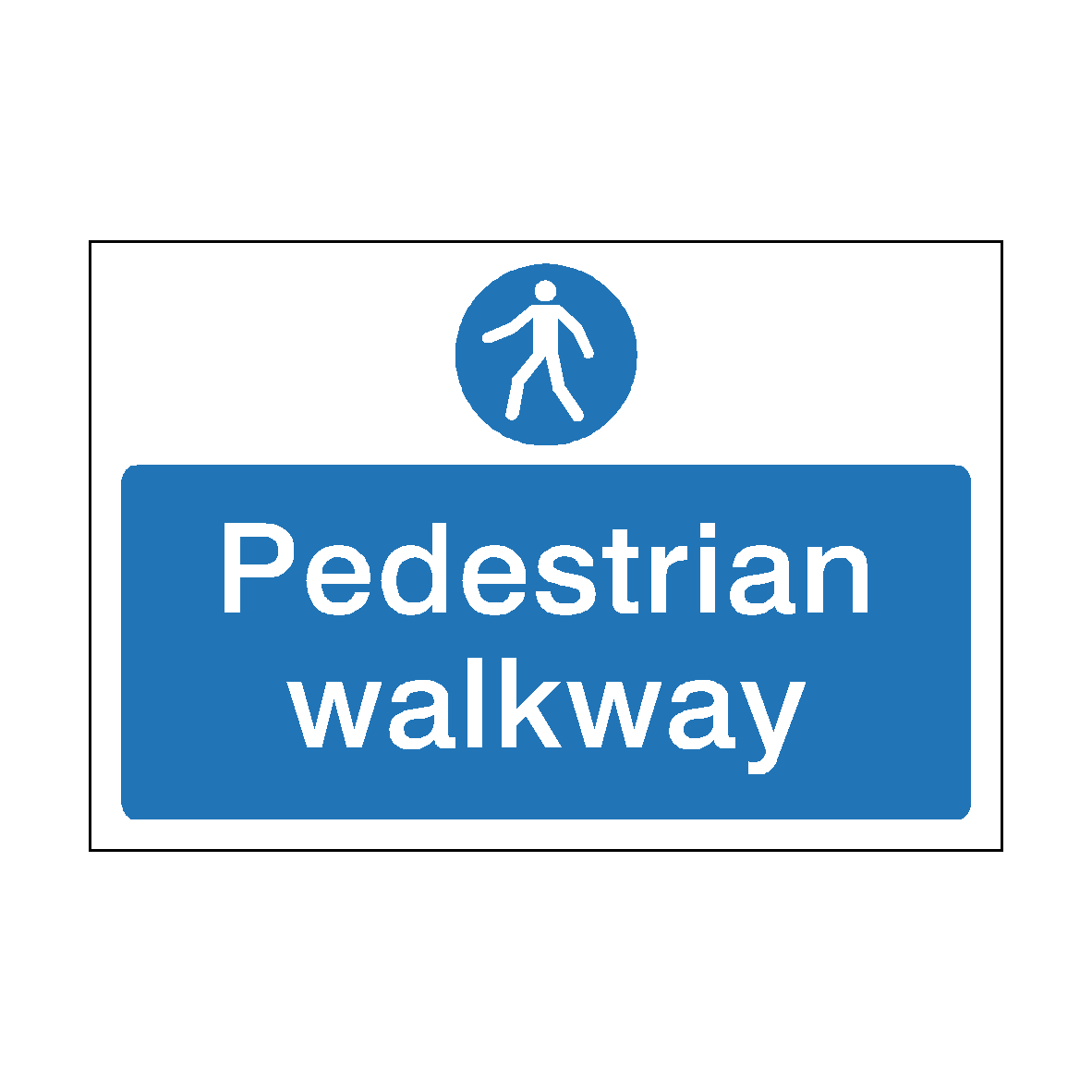 Pedestrian Walkway Safety Sign | Safety-Label.co.uk