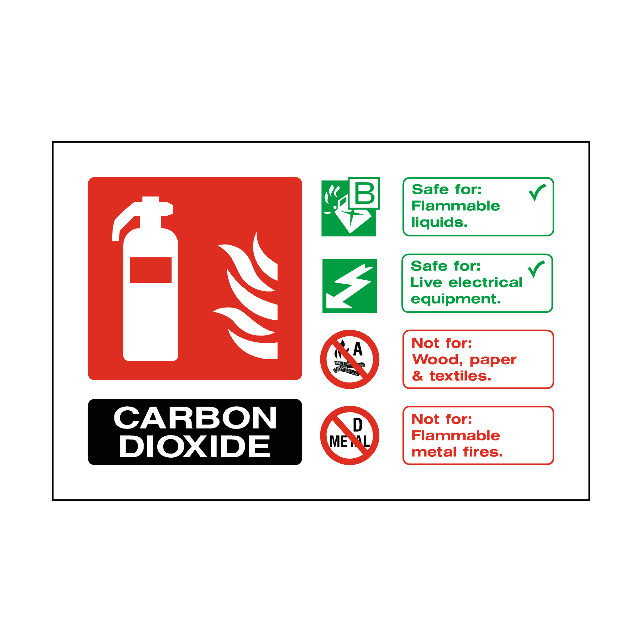 Carbon Dioxide Extinguisher Sign | Safety-Label.co.uk