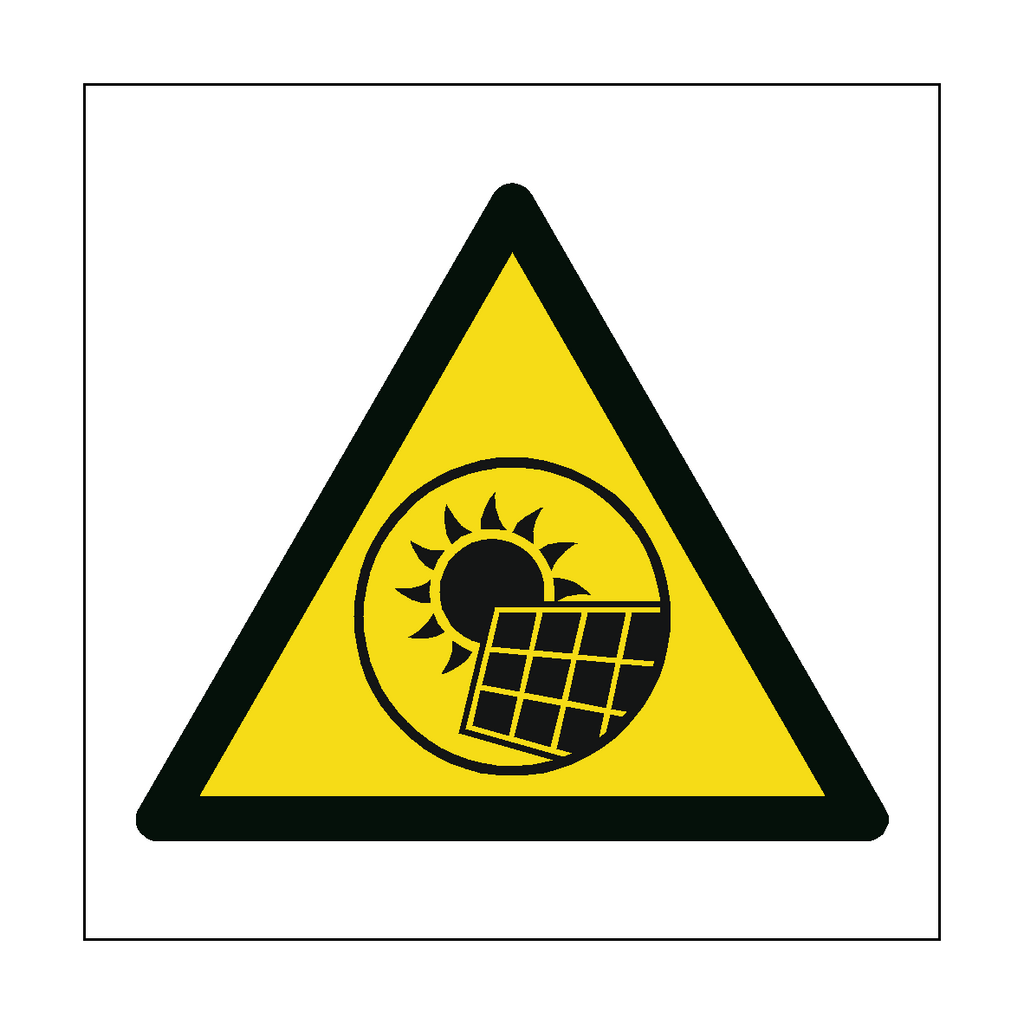 Solar Panel Hazard Symbol Label | Safety-Label.co.uk