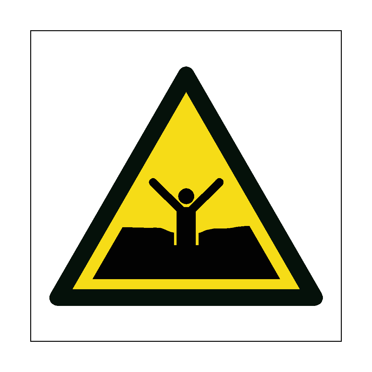 Quicksand/Deep Mud Hazard Symbol Sign