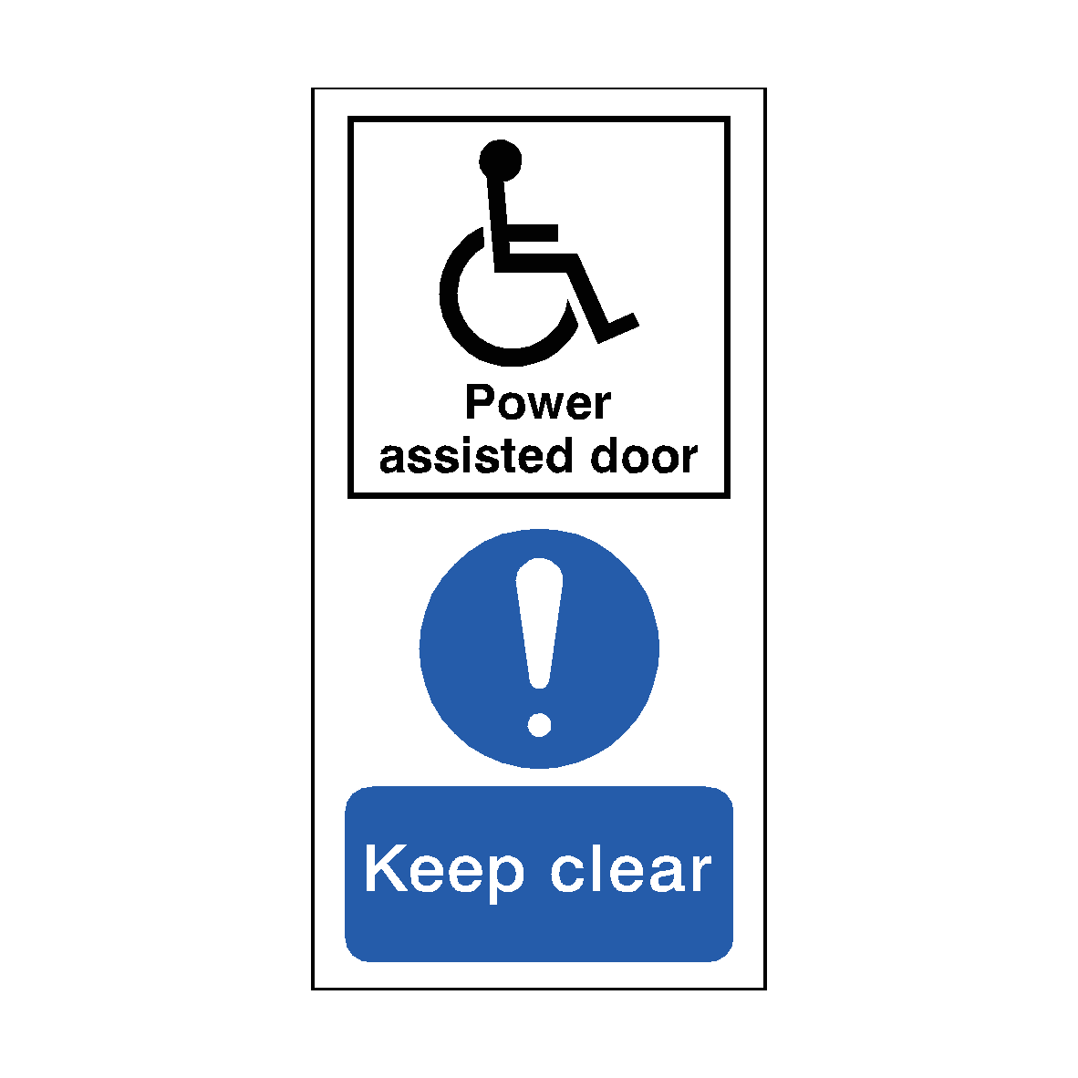 Automatic Door Power Assisted Disabled Keep Clear Mandatory Tall ...