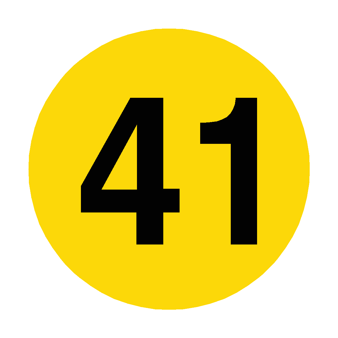 Number 41 Floor Marker | Safety-Label.co.uk