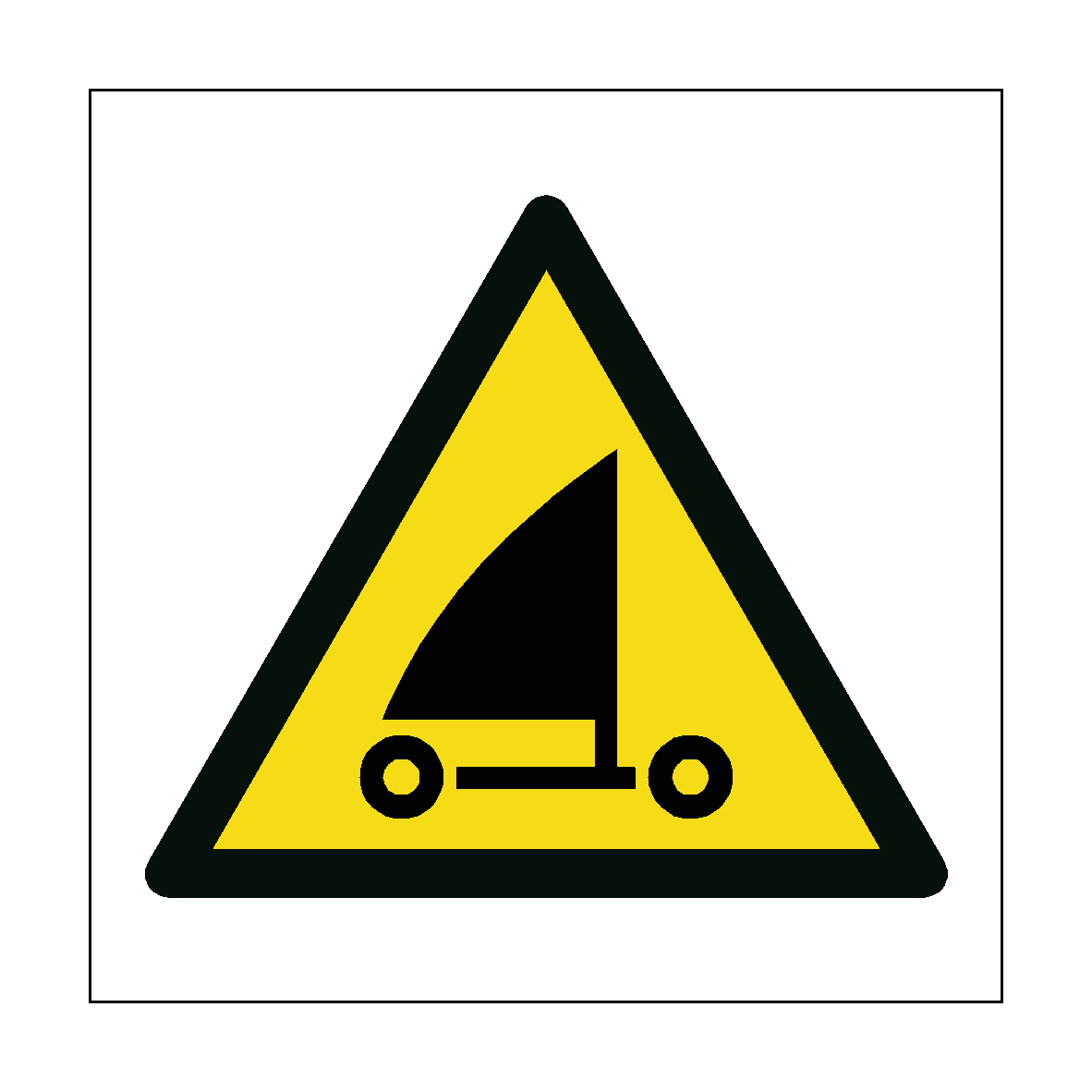 Sand Yachting Hazard Symbol Label | Safety-Label.co.uk