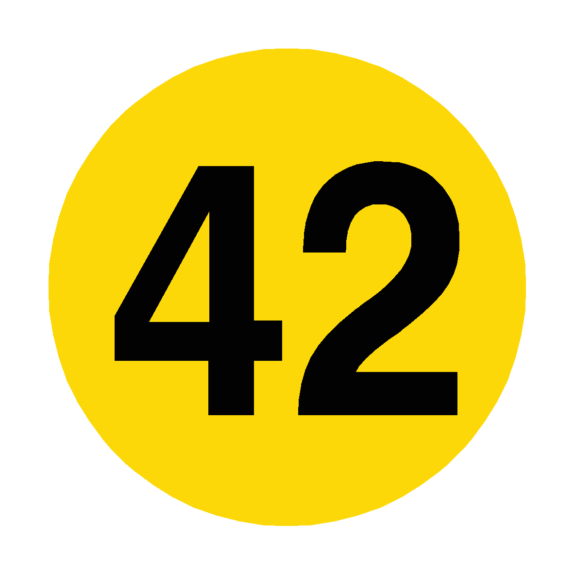 Number 42 Floor Marker