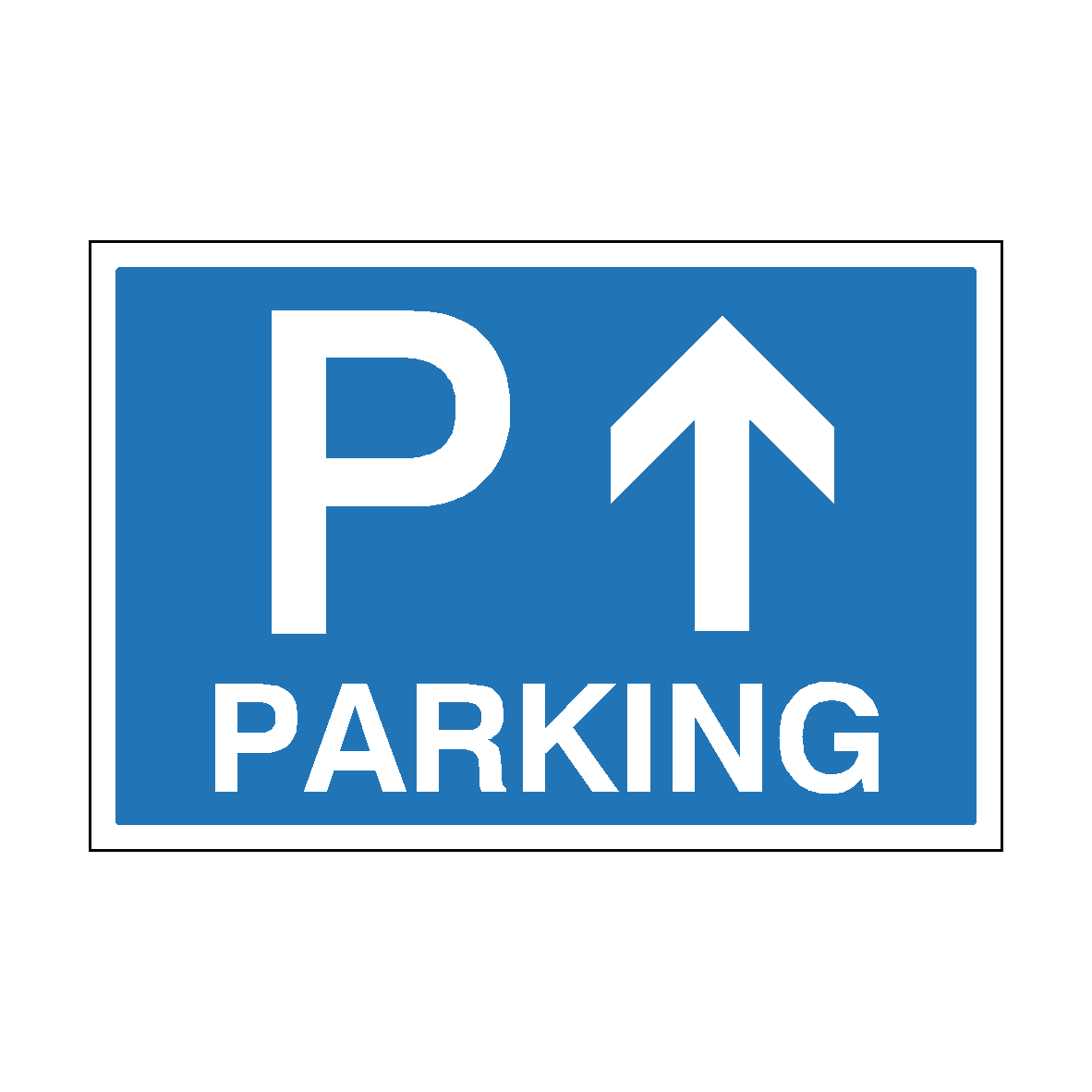 Parking Sign Arrow Up (Blue) | Safety-Label.co.uk