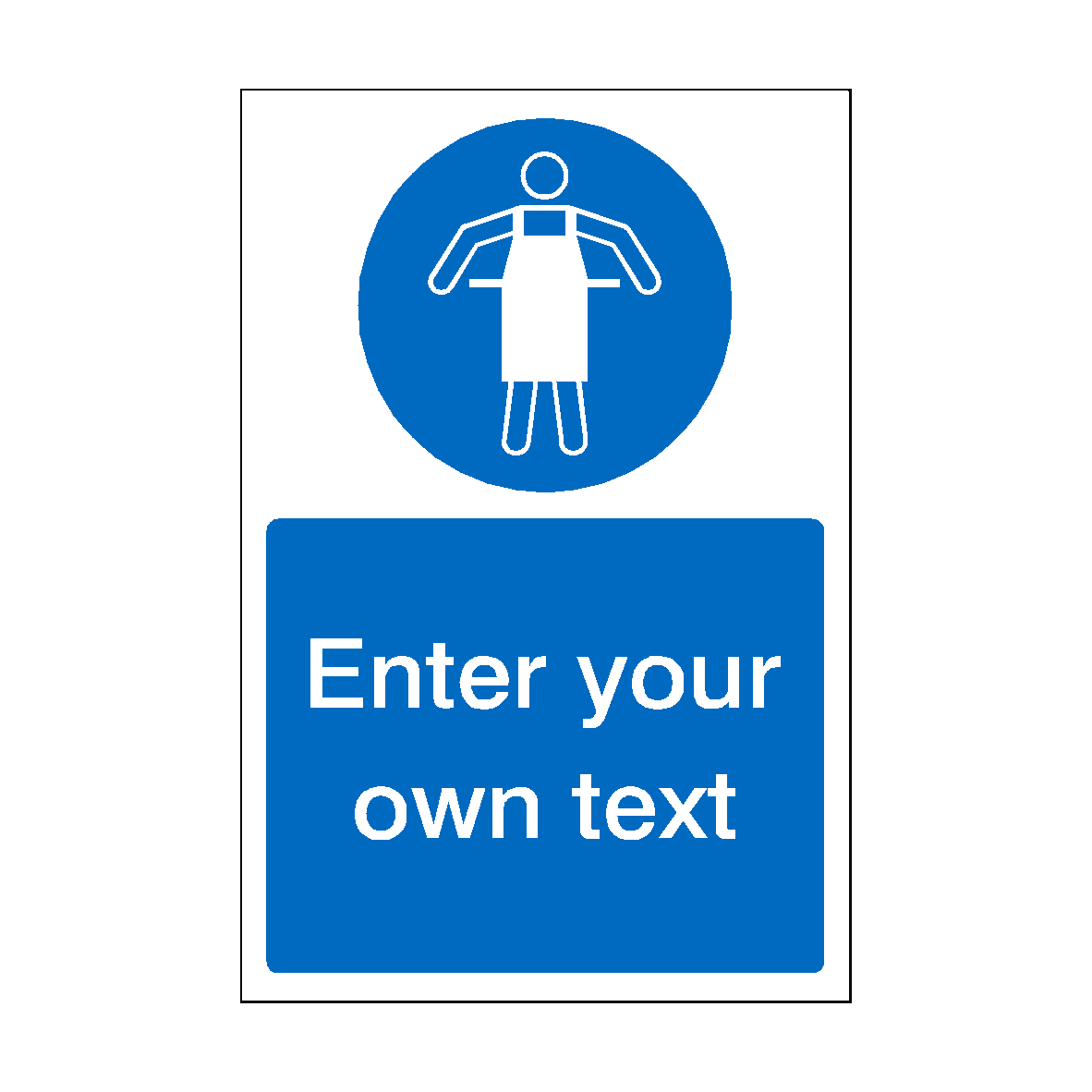 Use Protective Apron Custom Mandatory Sign | Safety-Label.co.uk