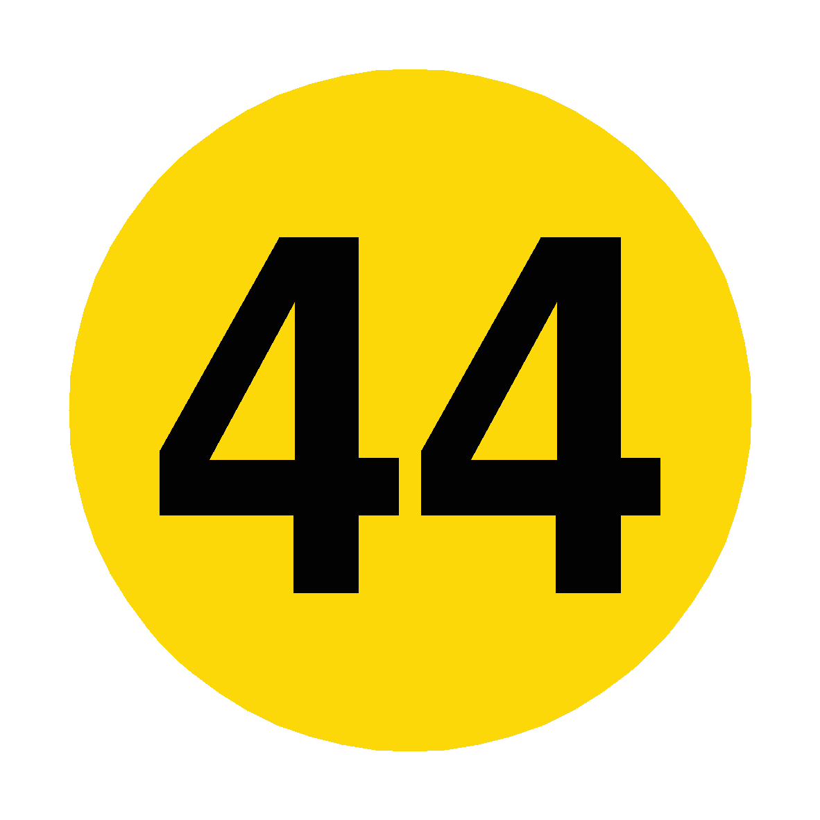 Number 44 Floor Marker | Safety-Label.co.uk