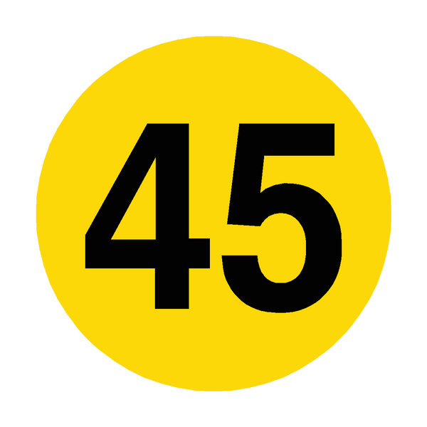 Number 45 Floor Marker | Safety-Label.co.uk
