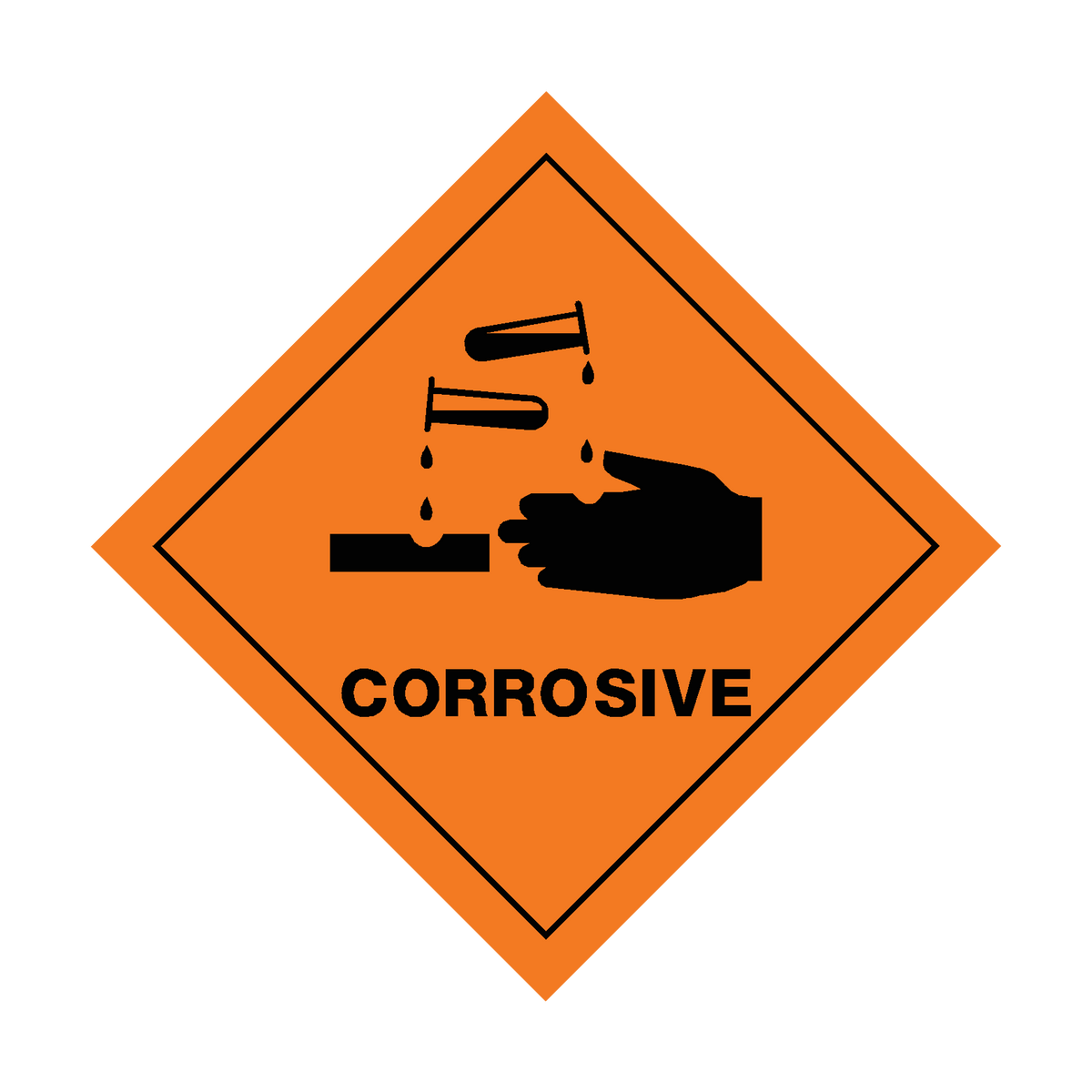 Corrosive Sticker | Safety-Label.co.uk