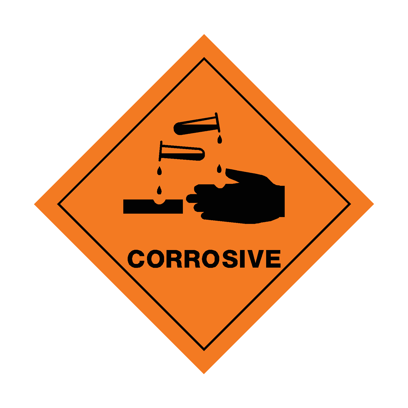 Corrosive Sticker | Safety-Label.co.uk