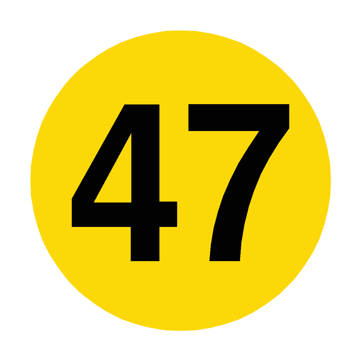 Number 47 Floor Marker | Safety-Label.co.uk