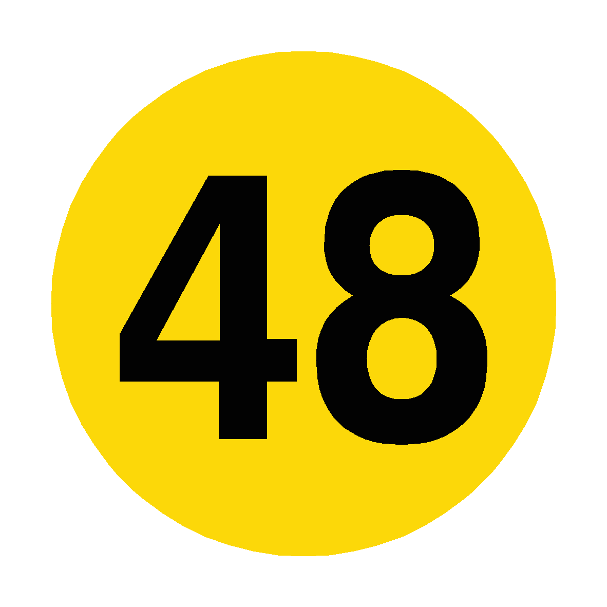 Number 48 Floor Marker | Safety-Label.co.uk