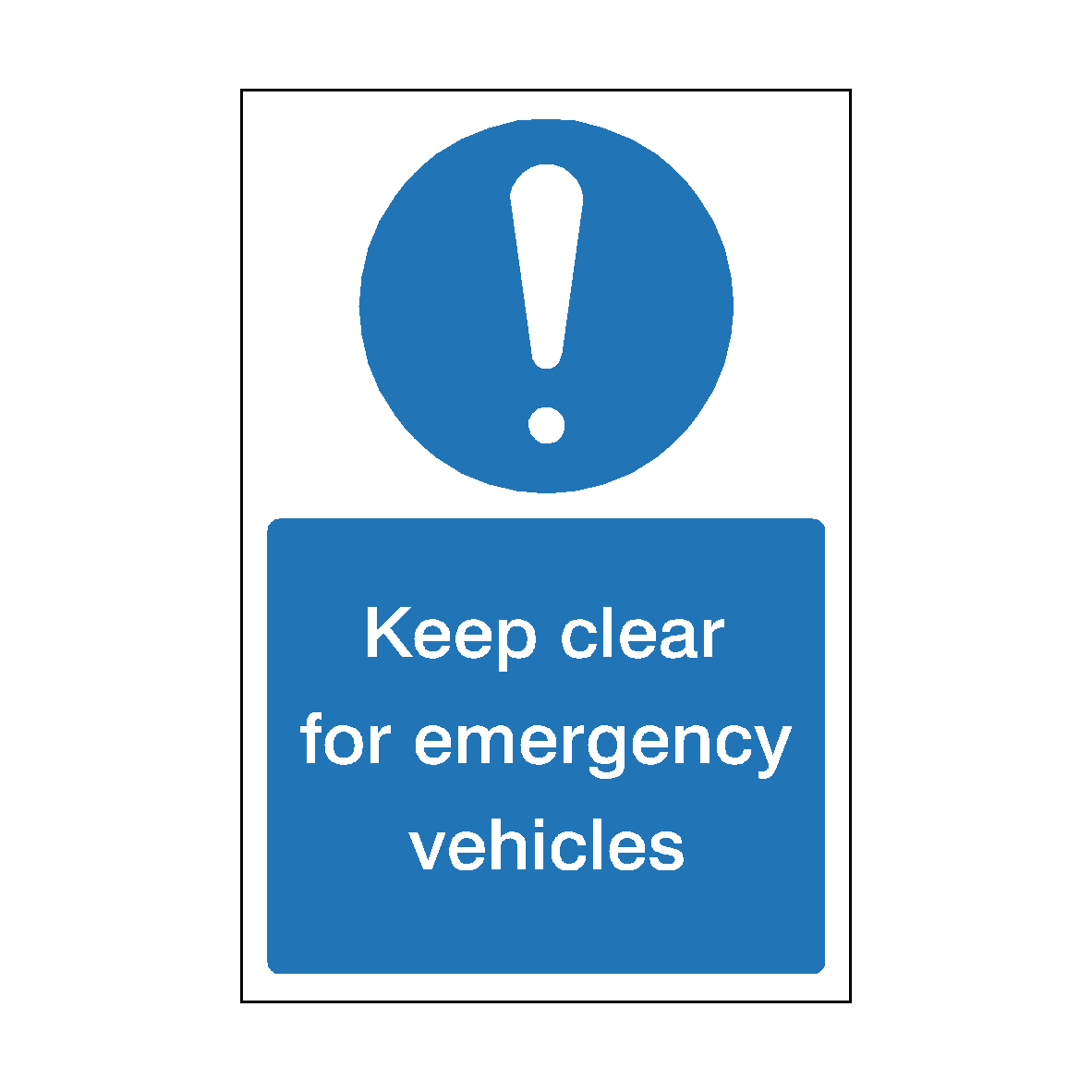 Keep Clear For Emergency Vehicles Sticker