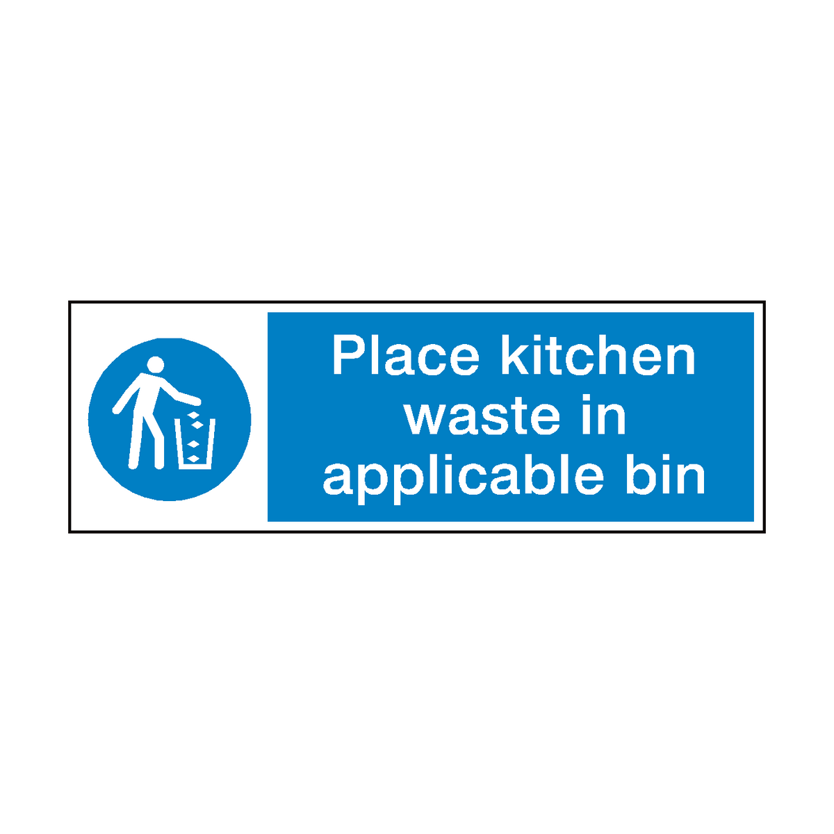Place Kitchen Waste In Bin Hygiene Sticker | Safety-Label.co.uk