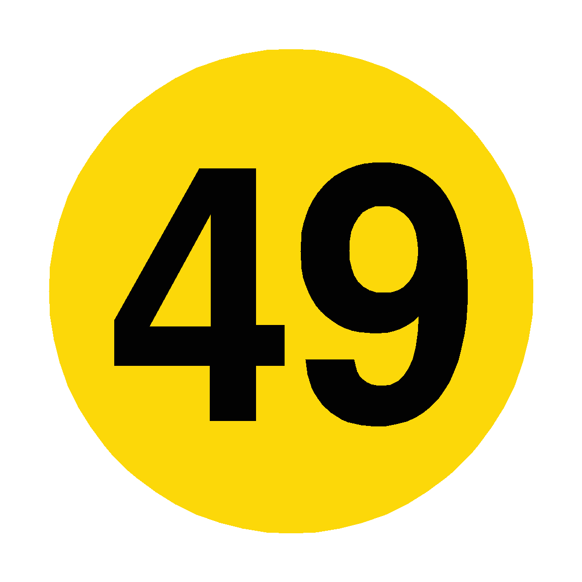 Number 49 Floor Marker | Safety-Label.co.uk