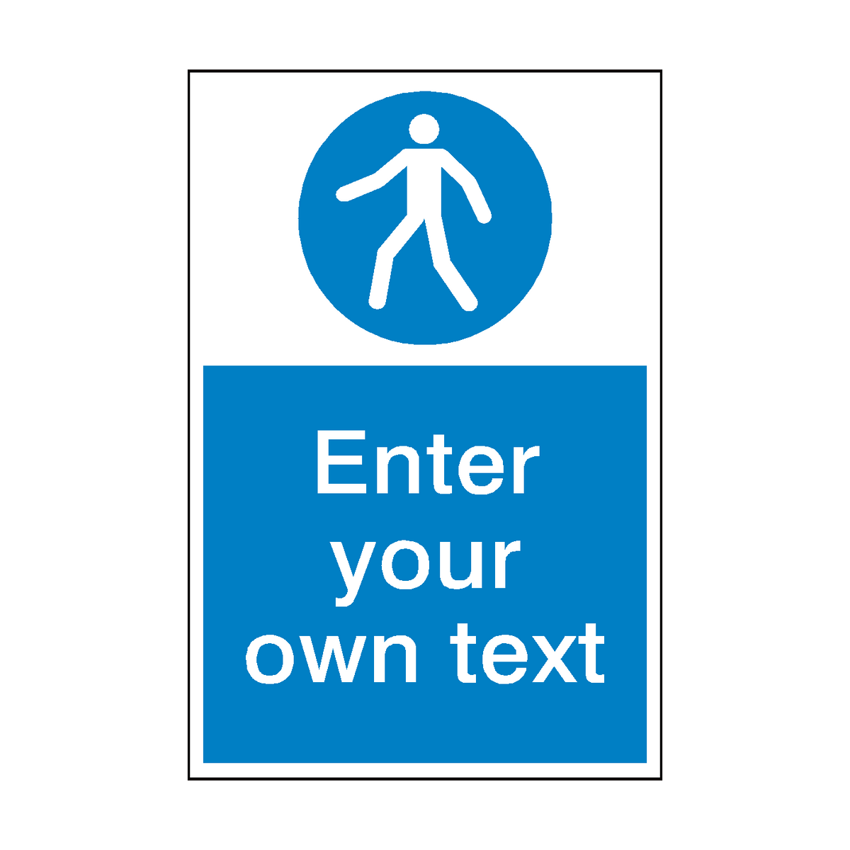 Use Walkway Custom Mandatory Sign | Safety-Label.co.uk