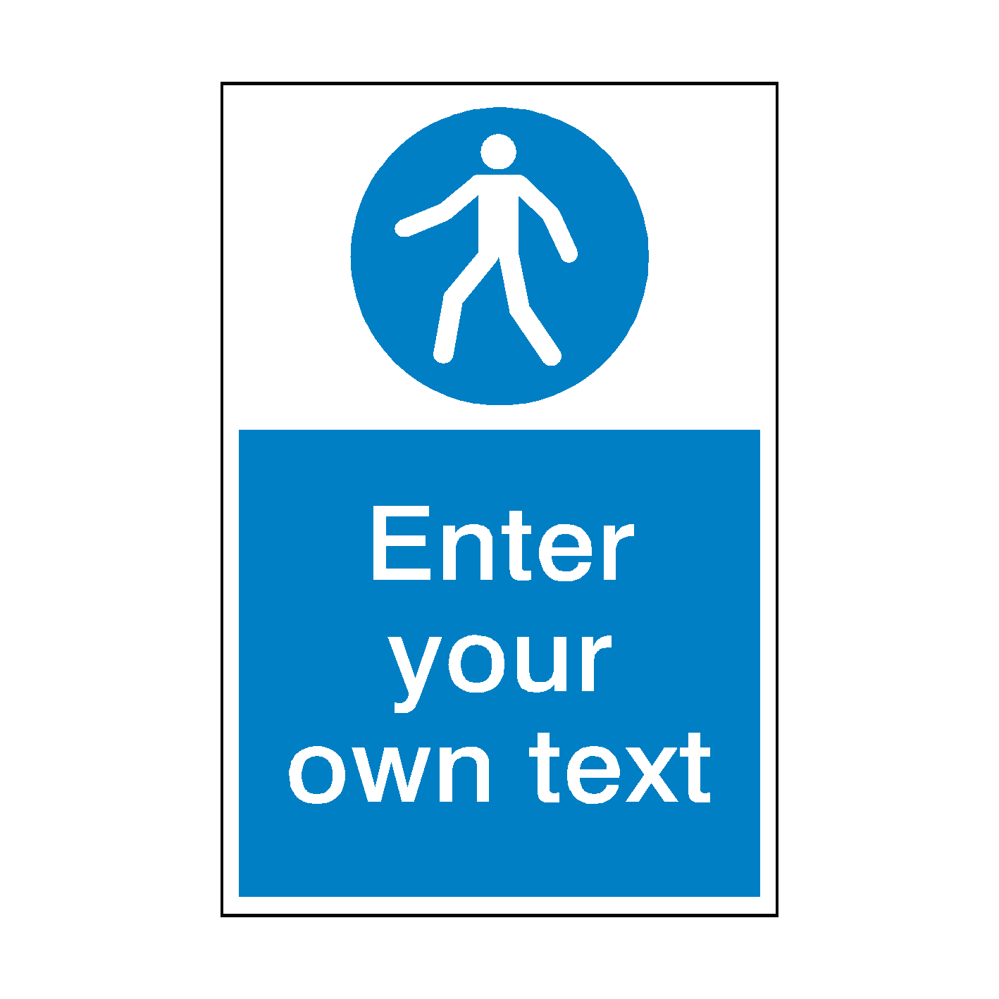 Use Walkway Custom Mandatory Sign | Safety-Label.co.uk