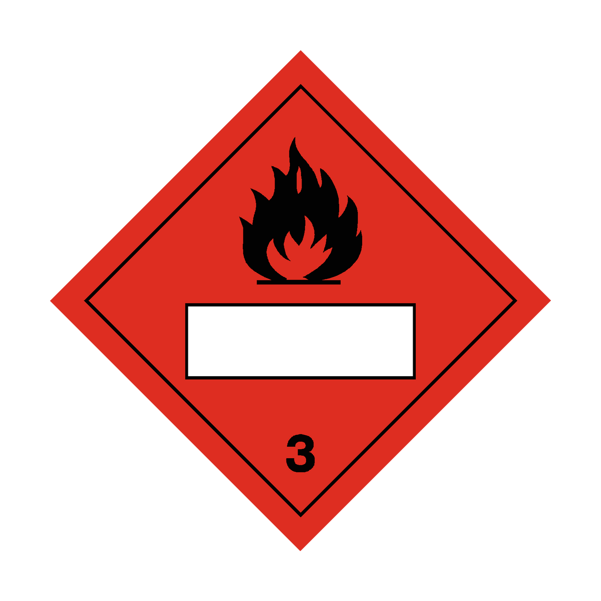 Flammable Text Box 3 Sticker | Safety-Label.co.uk