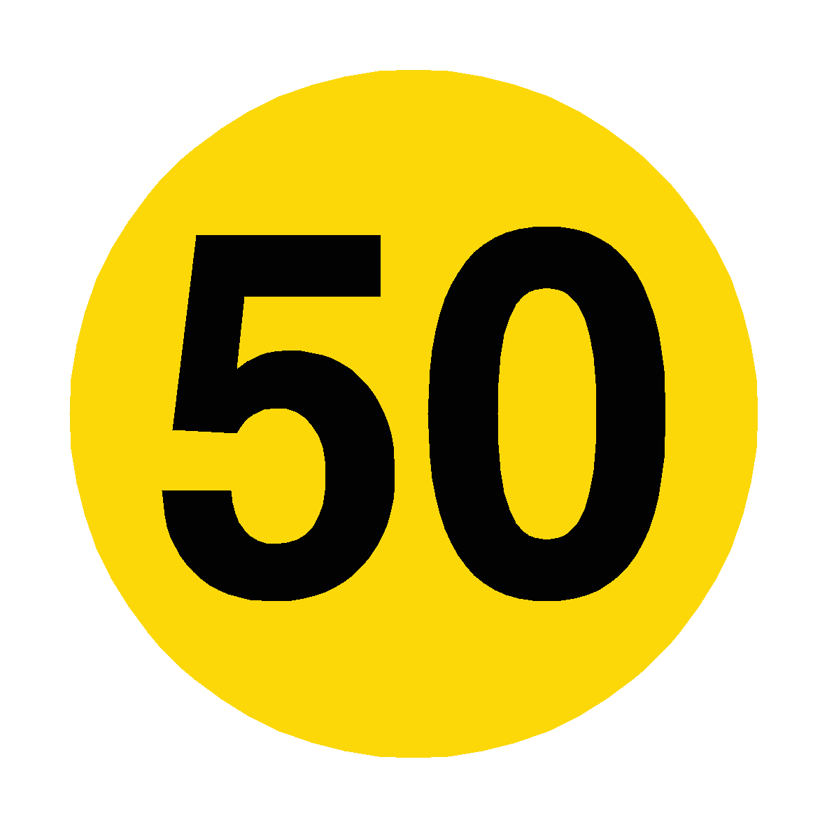 Number 50 Floor Marker | Safety-Label.co.uk