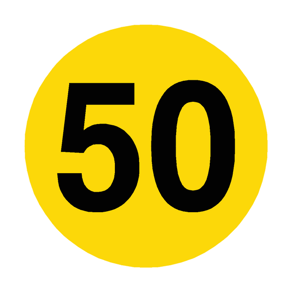 Number 50 Floor Marker | Safety-Label.co.uk
