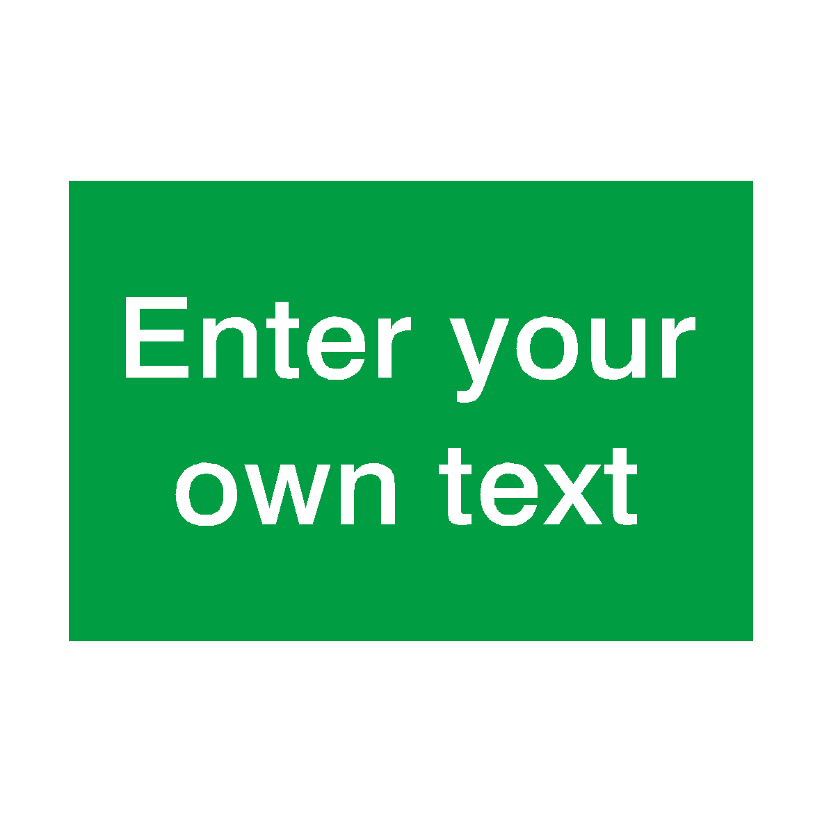 Custom Sticker Green / White Landscape | Safety-Label.co.uk