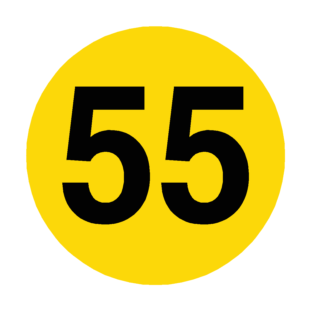Number 55 Floor Marker | Safety-Label.co.uk