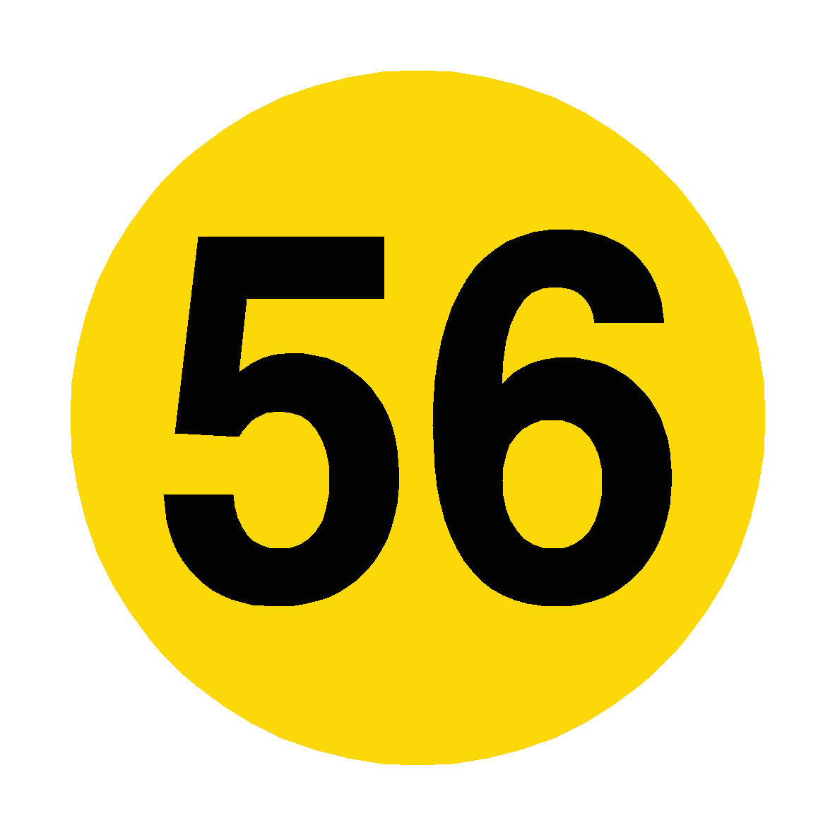 Number 56 Floor Marker | Safety-Label.co.uk