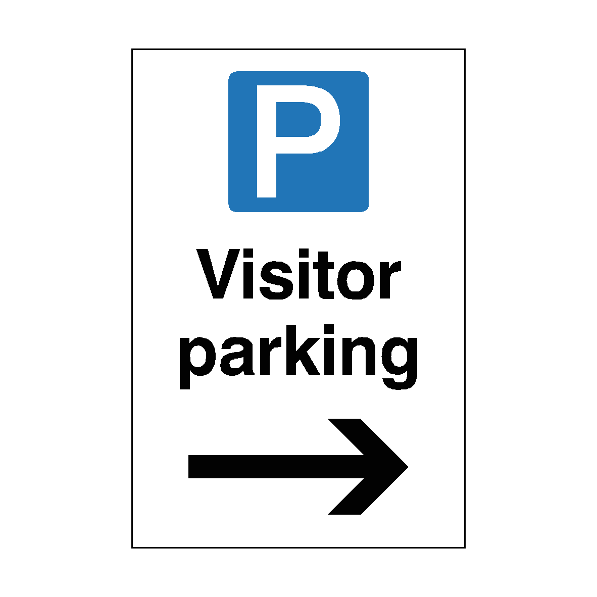 Visitor Parking Sign Arrow Right | Safety-Label.co.uk