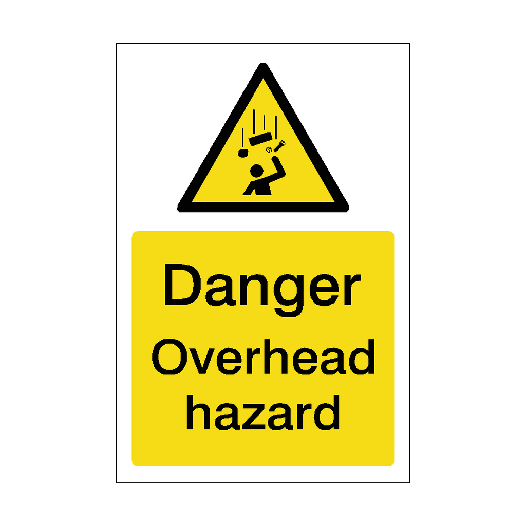 Overhead Hazard Sticker | Safety-Label.co.uk