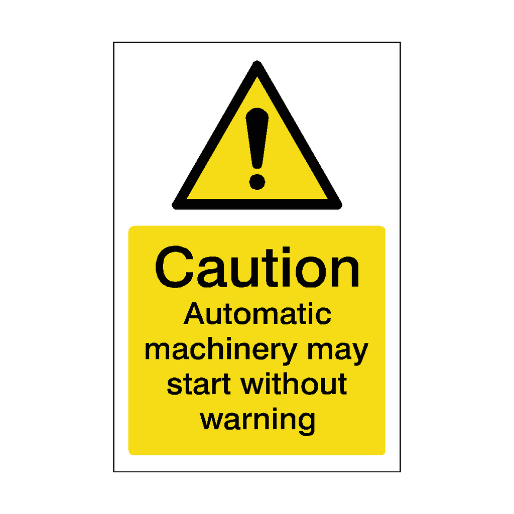 Automatic Machinery Sticker | Safety-Label.co.uk