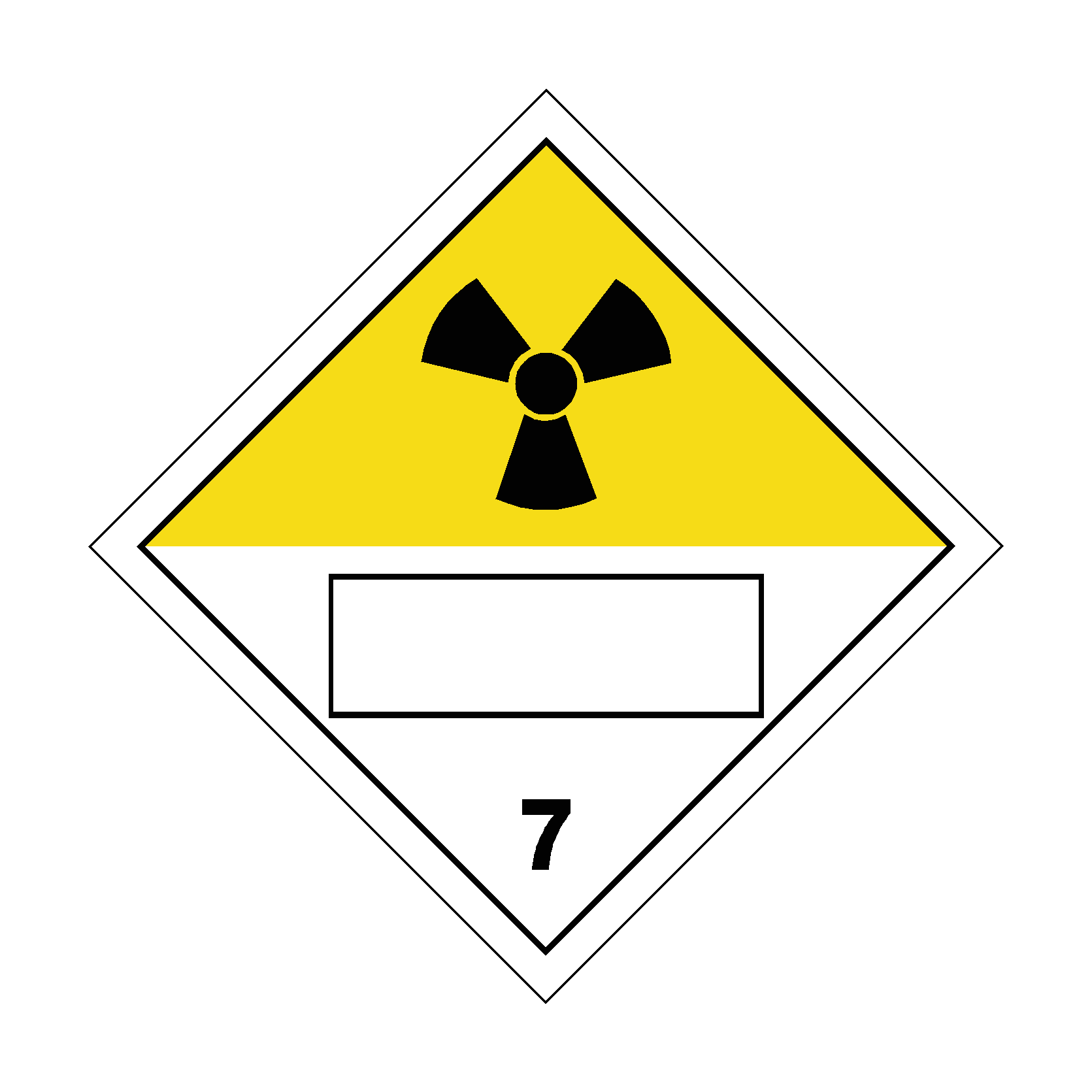Radioactive Text Box Sticker | Safety-Label.co.uk