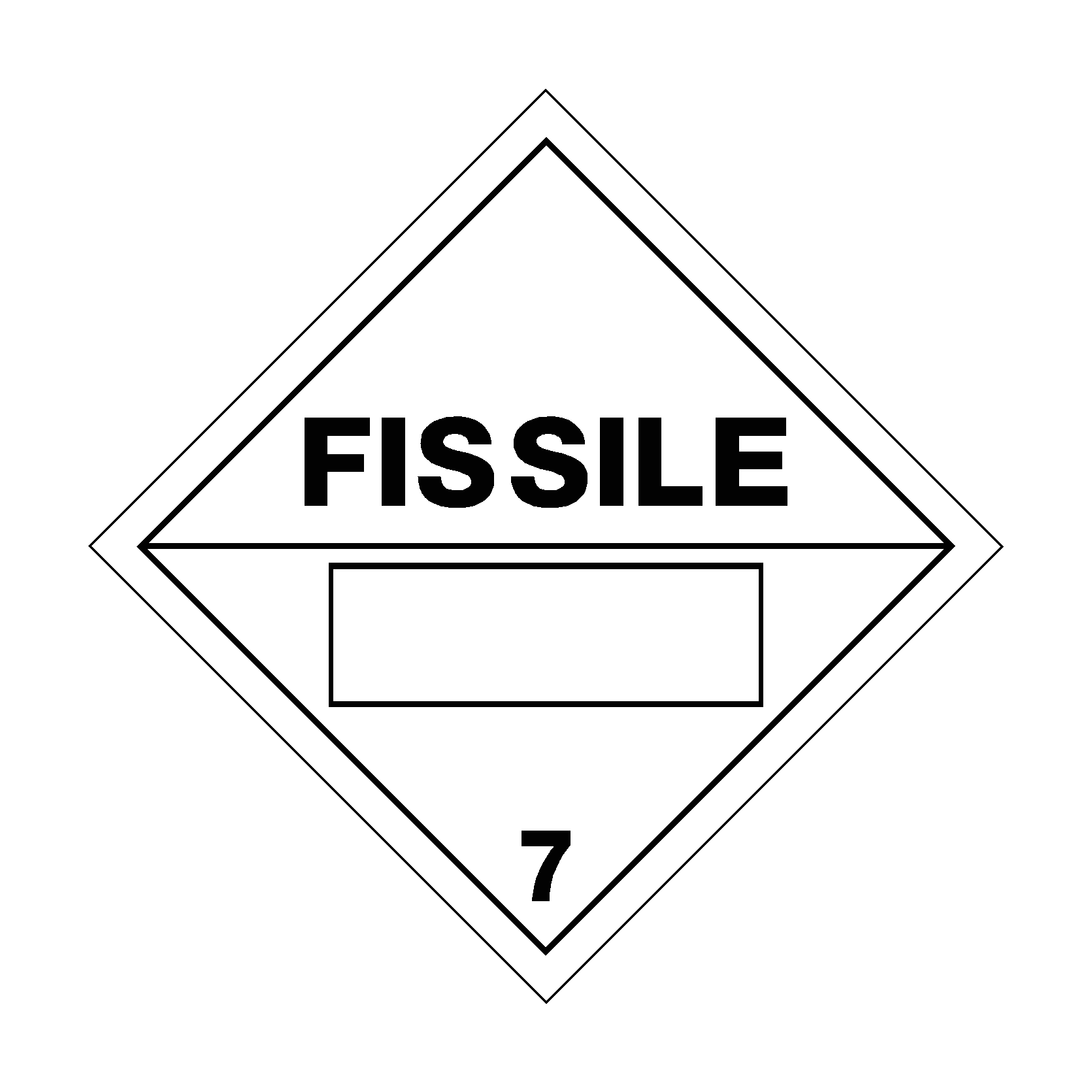 Fissile 7 Sticker | Safety-Label.co.uk