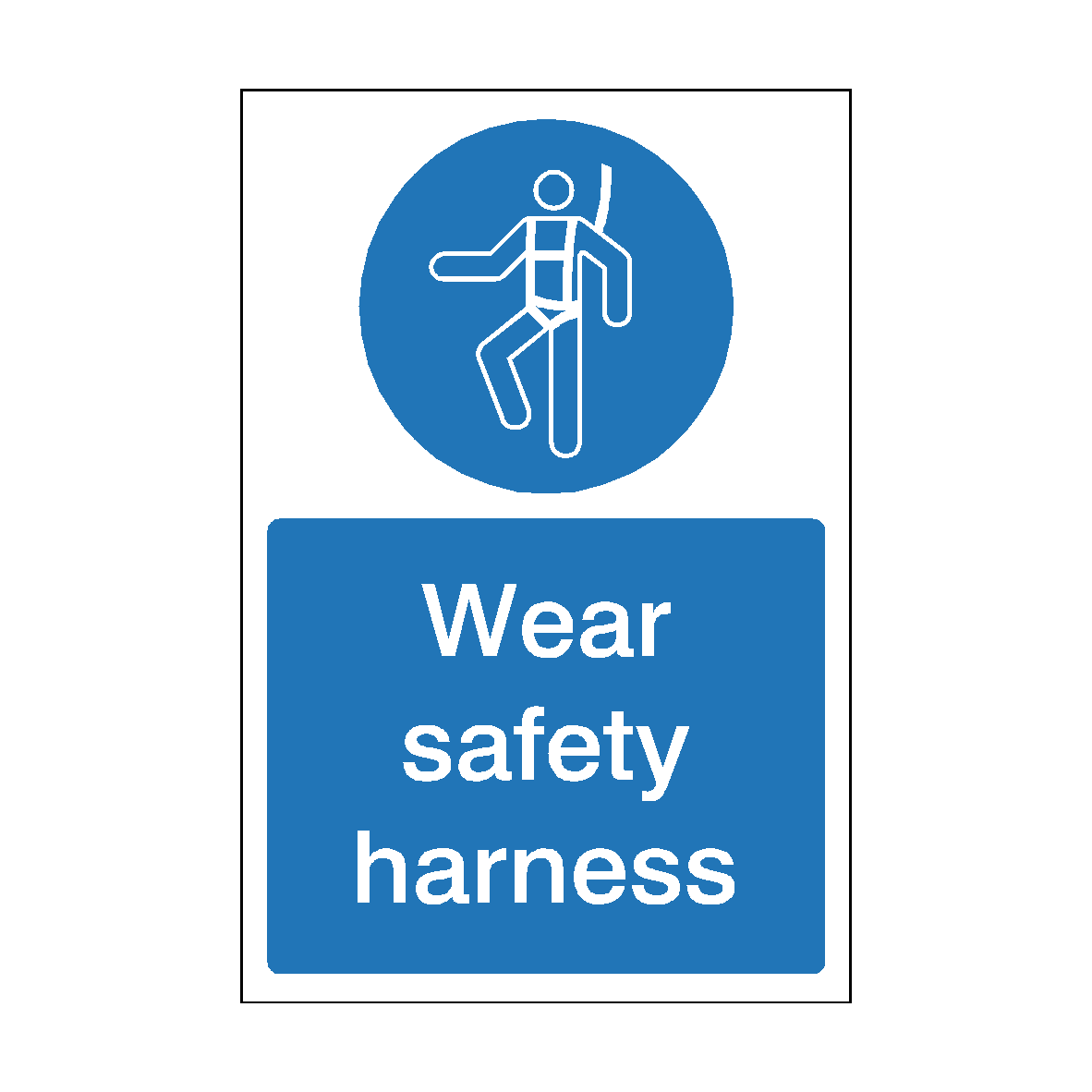 Wear Safety Harness Mandatory Sign | Safety-Label.co.uk