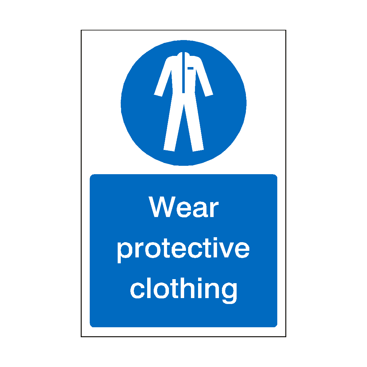 Wear Protective Clothing Sign | Safety-Label.co.uk