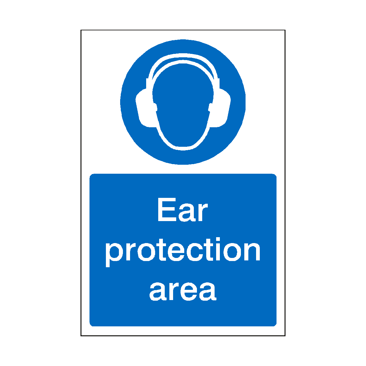 Ear Protection Area Sign | Safety-Label.co.uk
