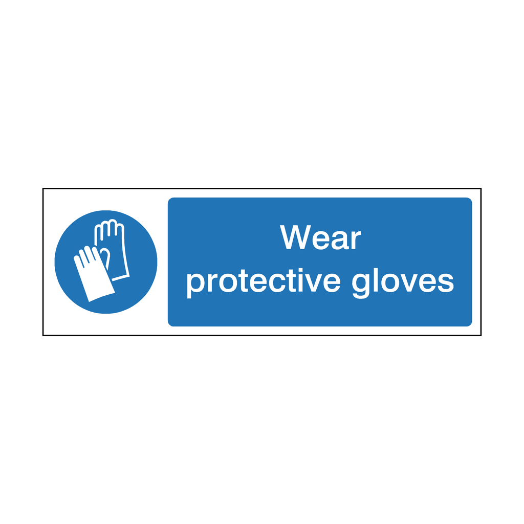 Wear Protective Gloves Sticker | Safety-Label.co.uk