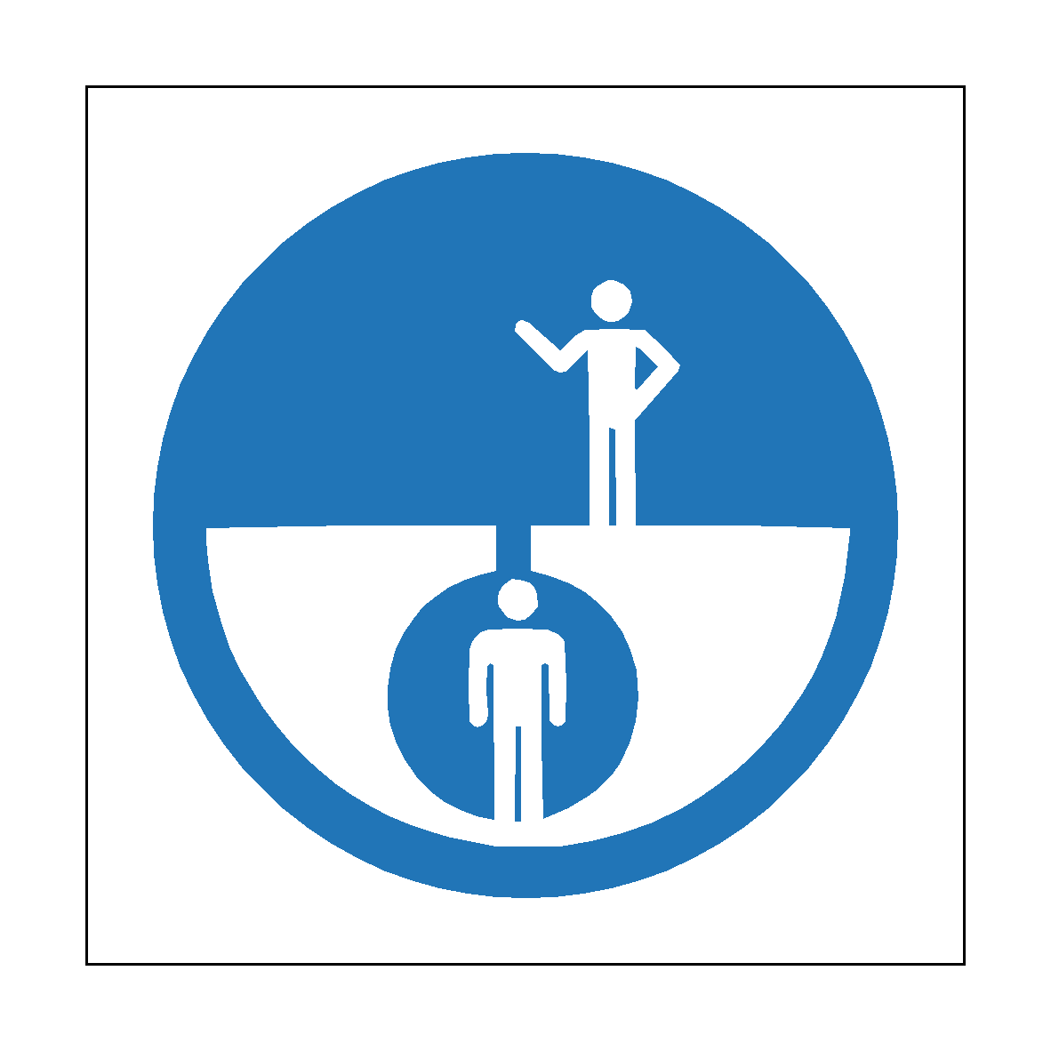Enter Confined Space With Outside Supervision Symbol Sign
