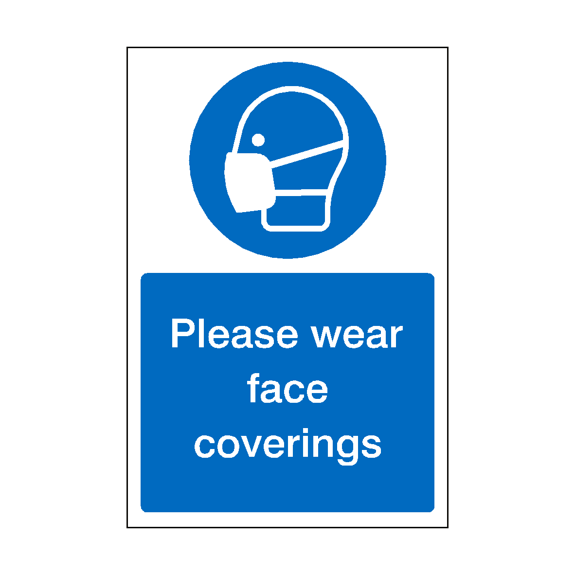 Wear Face Coverings Sign | Safety-Label.co.uk