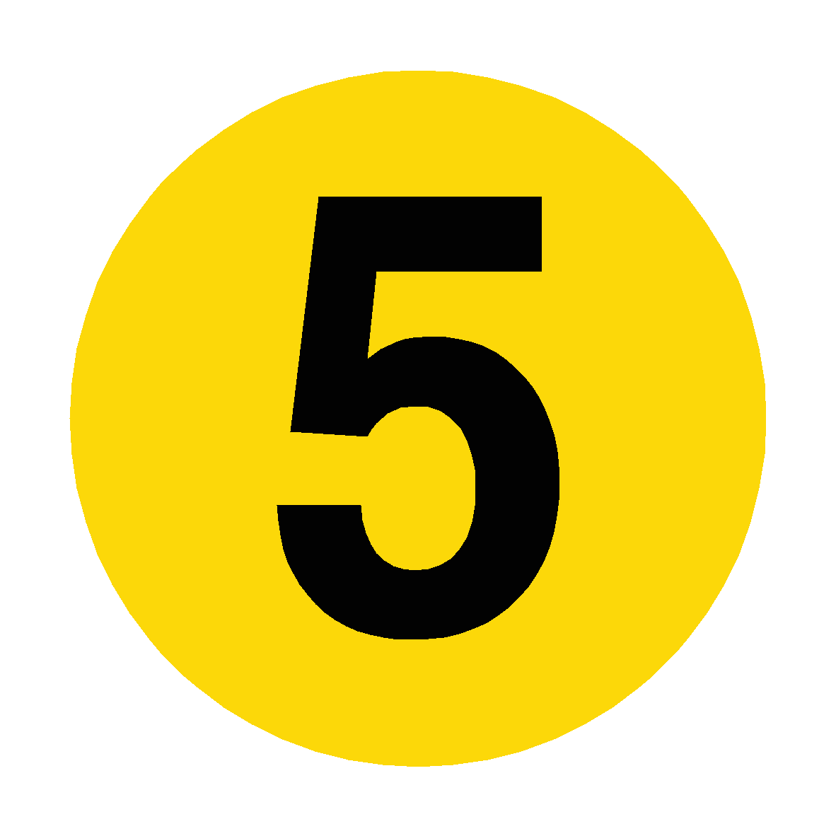 Number 5 Floor Marker | Safety-Label.co.uk